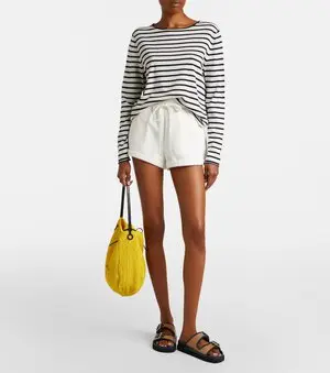 Citizens Of Humanity Vivienne Cotton Fleece Shorts In Pashmina - White
