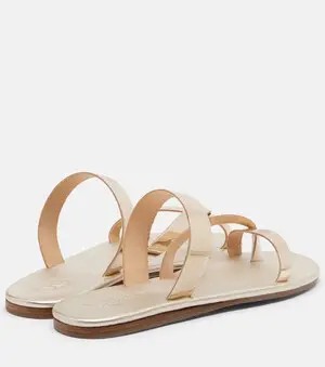ANCIENT GREEK SANDALS Daphnae Metallic Leather Sandals - Gold