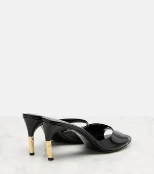 Gucci Bamboo Leather Mules - Black
