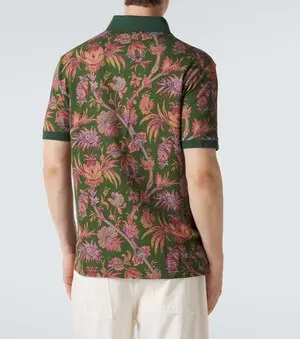 Etro Floral Cotton Piqu� Polo Shirt