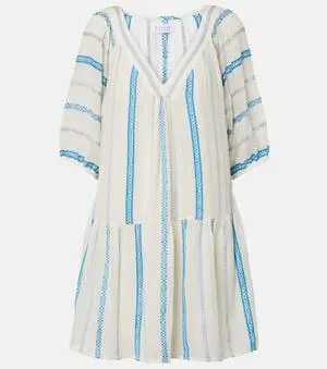 Velvet By Graham & Spencer Selita Tiered Cotton Jacquard Mini Dress