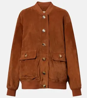 Valentino Garavani Suede Bomber Jacket - Brown