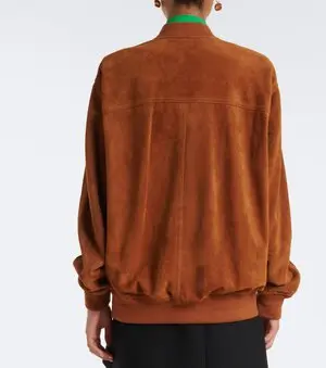 Valentino Garavani Caban Suede Bomber Jacket - Brown