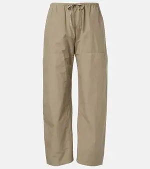 LESET Kyoto Cotton Wide-leg Pants - Green