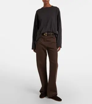 THE ROW Perrick Suede Ballet Flats