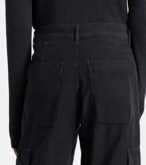 Citizens Of Humanity Cropped Cargo Jeans In Washed