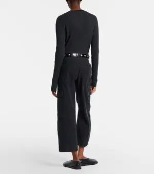 Citizens Of Humanity Cropped Cargo Jeans In Washed