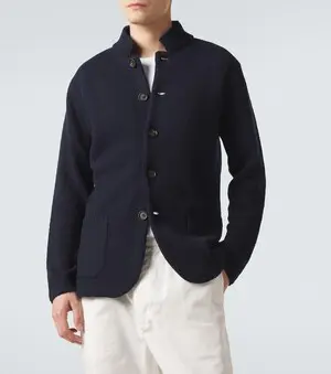 Eleventy Wool And Cashmere-blend Cardigan