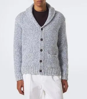 Eleventy Wool And Cashmere-blend Cardigan