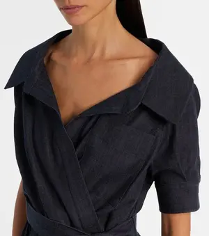 Altuzarra Lydia Wrapped Denim Midi Dress