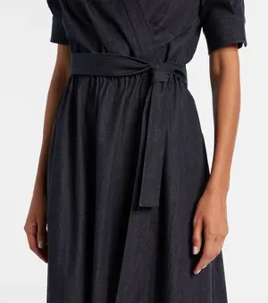 Altuzarra Lydia Wrapped Denim Midi Dress