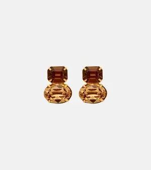 JENNIFER BEHR Maureen Crystal-embellished Earrings - Gold