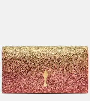 CHRISTIAN LOUBOUTIN Bettina Small Embellished Leather Clutch - Multicoloured