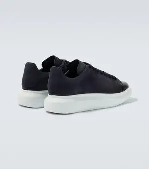 Alexander McQueen Oversized Suede-trimmed Leather Sneakers - Blue