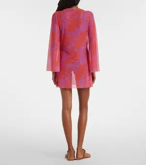 VIX PAULA HERMANNY Lidi Floral Sheer Beach Dress