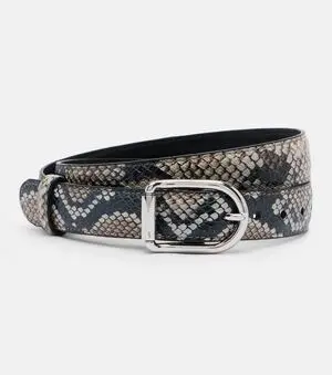 Altuzarra Snake-effect Leather Belt - Beige