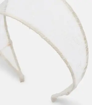 JENNIFER BEHR Silk Lace Headband - White