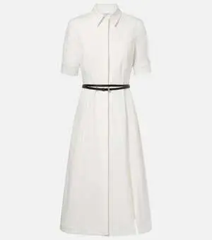 Altuzarra Kiera Denim Shirt Dress - White