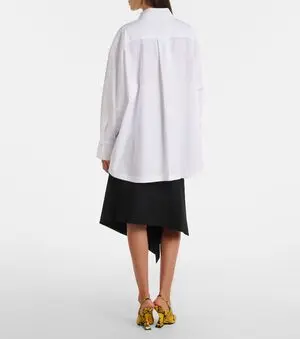 Attico Asymmetric Virgin Wool Wrap Skirt - Black