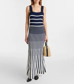 Velvet By Graham & Spencer Aveline Striped Knitted Maxi Dress