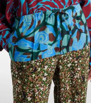 Dries Van Noten Printed Wide-leg Pants