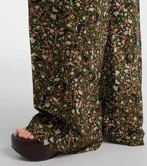 Dries Van Noten Printed Wide-leg Pants