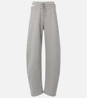 Attico Cotton Jersey Sweatpants - Grey