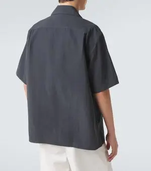 Eleventy Oversized Bowling Shirt - Grey