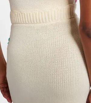 Chloé Knitted Cotton Miniskirt With Scalloped Hem