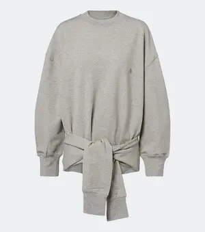 Attico Cotton Blend Sweatshirt - Grey