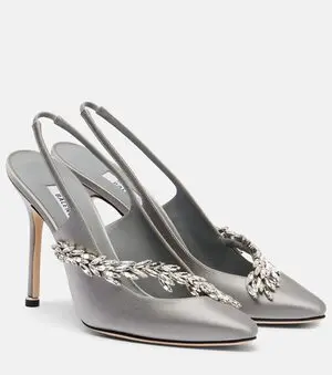 Balenciaga X Manolo Blahnik Slingback Pumps - Grey