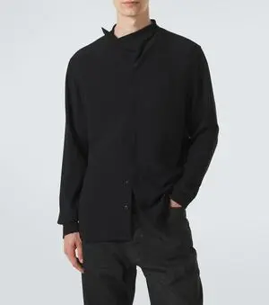 Rick Owens Island Draped Cady Shirt