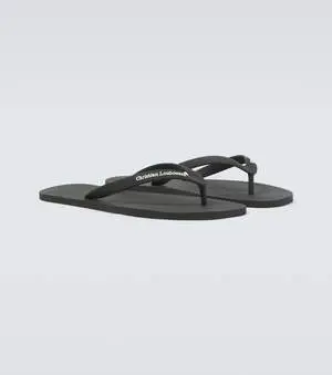 CHRISTIAN LOUBOUTIN Logo Thong Sandals - Black