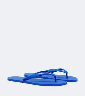 CHRISTIAN LOUBOUTIN Logo Thong Sandals - Blue