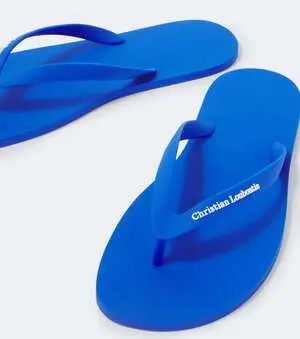 CHRISTIAN LOUBOUTIN Logo Thong Sandals - Blue