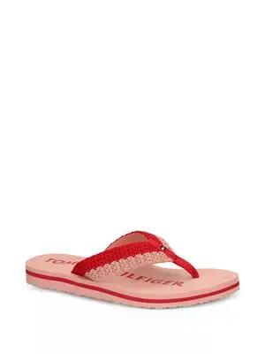 Tommy Hilfiger Crochet-knit Thong Flip-flops