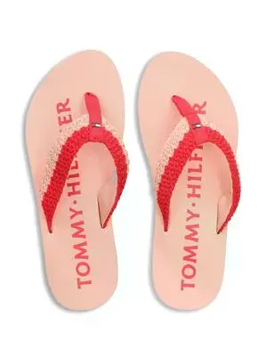 Tommy Hilfiger Crochet-knit Thong Flip-flops
