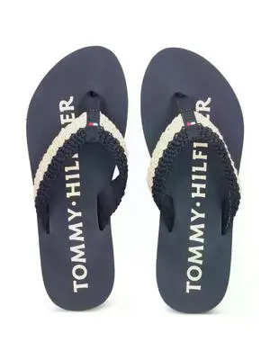Tommy Hilfiger Crochet Knit Flip-flops