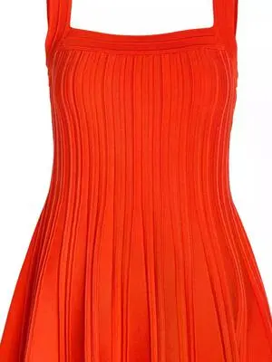 Simkhai Indie Ribbed-knit Fla Mini Dress - Red