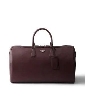 Prada Saffiano Leather Travel Bag - Red