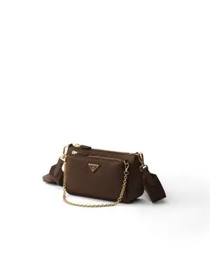 Prada Re-nylon And Saffiano Leather Mini Shoulder Bag