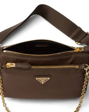 Prada Re-nylon And Saffiano Leather Mini Shoulder Bag