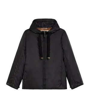 Max Mara Long-sleeved Cotton-padded Jacket - Black