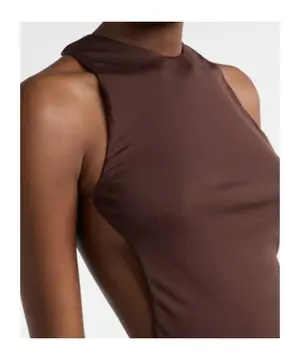 DE LA VALI Maha Beaded Open-back Jersey Gown