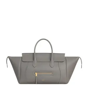 Celine Luggage In Grained Calfskin - Gray