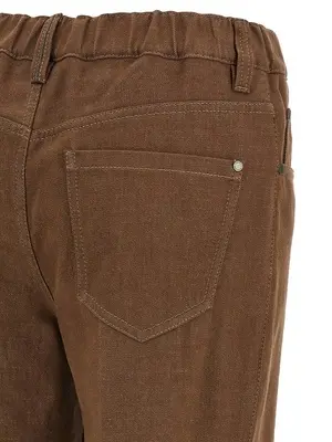 Brunello Cucinelli Elastic Waistband Wide Leg Pants