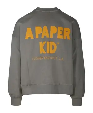 A PAPER KID Logo-print Cotton Sweatshirt