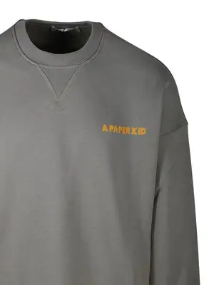 A PAPER KID Logo-print Cotton Sweatshirt