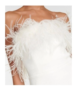 Rebecca Vallance Grace Feather-trimmed Gown