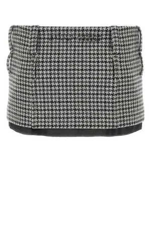 Miu Miu Houndstooth Mini Skirt